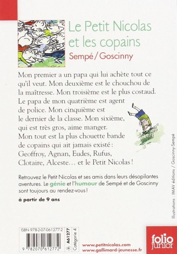 Le Petit Nicolas et les copains - Livre enfant